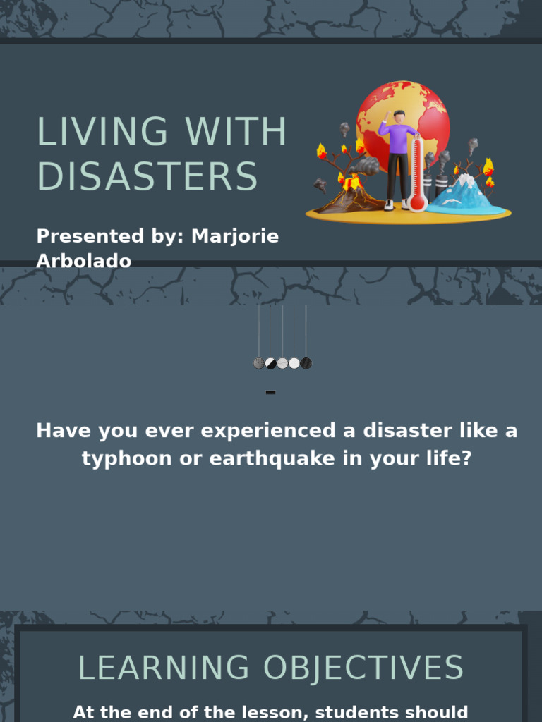 Earth's Natural Disaster Education Presentation in Teal and Gray 3D ...