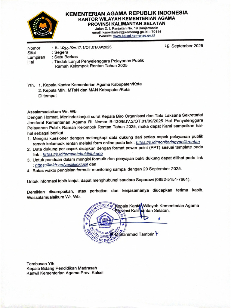 B-1690 Penyelenggara Pelayanan Publik Ramah Kelompok Rentan | PDF