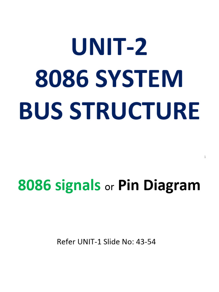 Unit-2 8086 System Bus Structure | PDF | Central Processing Unit ...