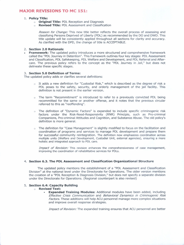 PDL Assessment and Classification (Formerly PDL Reception | PDF
