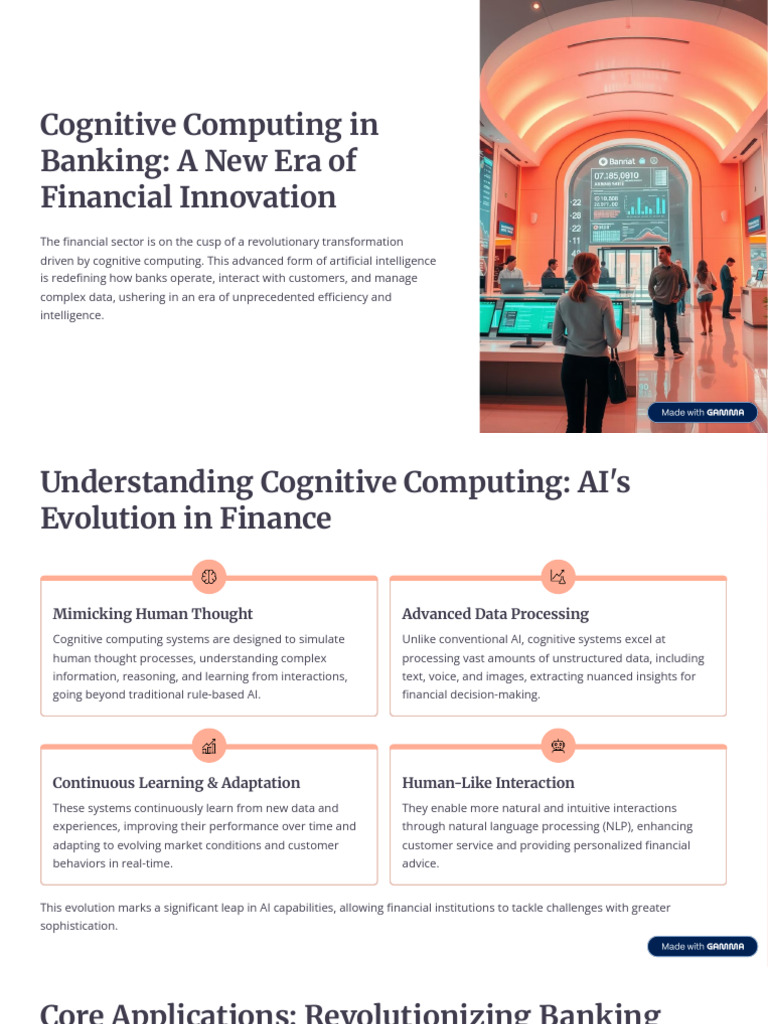 Cognitive Computing in Banking A New Era of Financial Innovation | PDF ...