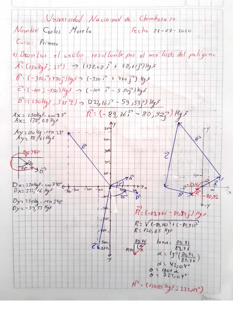 Carlos - Moreta, Suma de Vectores | PDF
