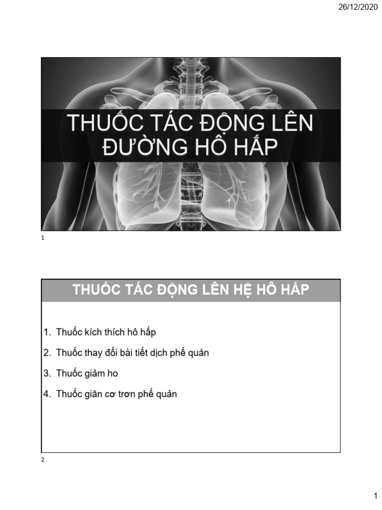 Thuoc Tac Dong Len He Ho Hap | PDF