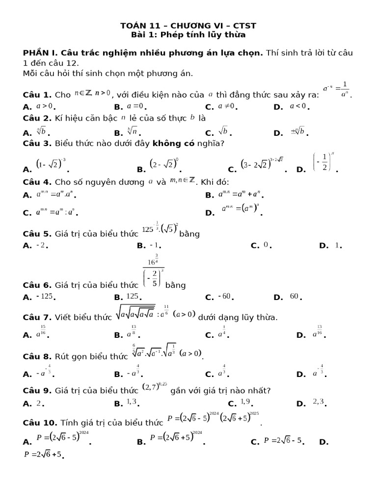 T NG H P - CTST 11 - Hkii - Hs | PDF