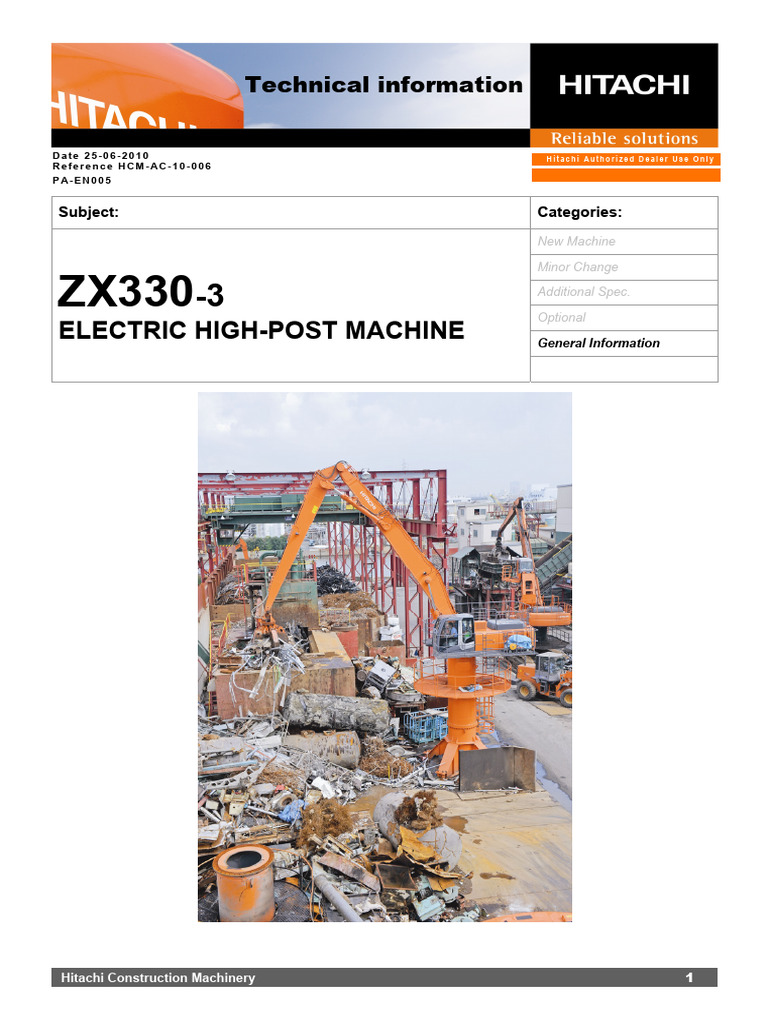 ZX330 3 - Pa En005 | PDF | Machines | Equipment