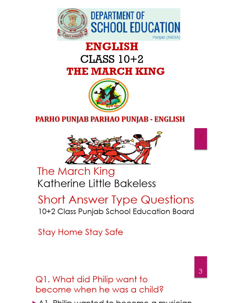 March King: Class 10 English Q&A | PDF