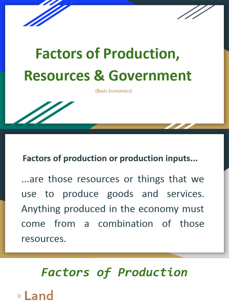 Understanding Factors of Production | PDF | Capital (Economics ...