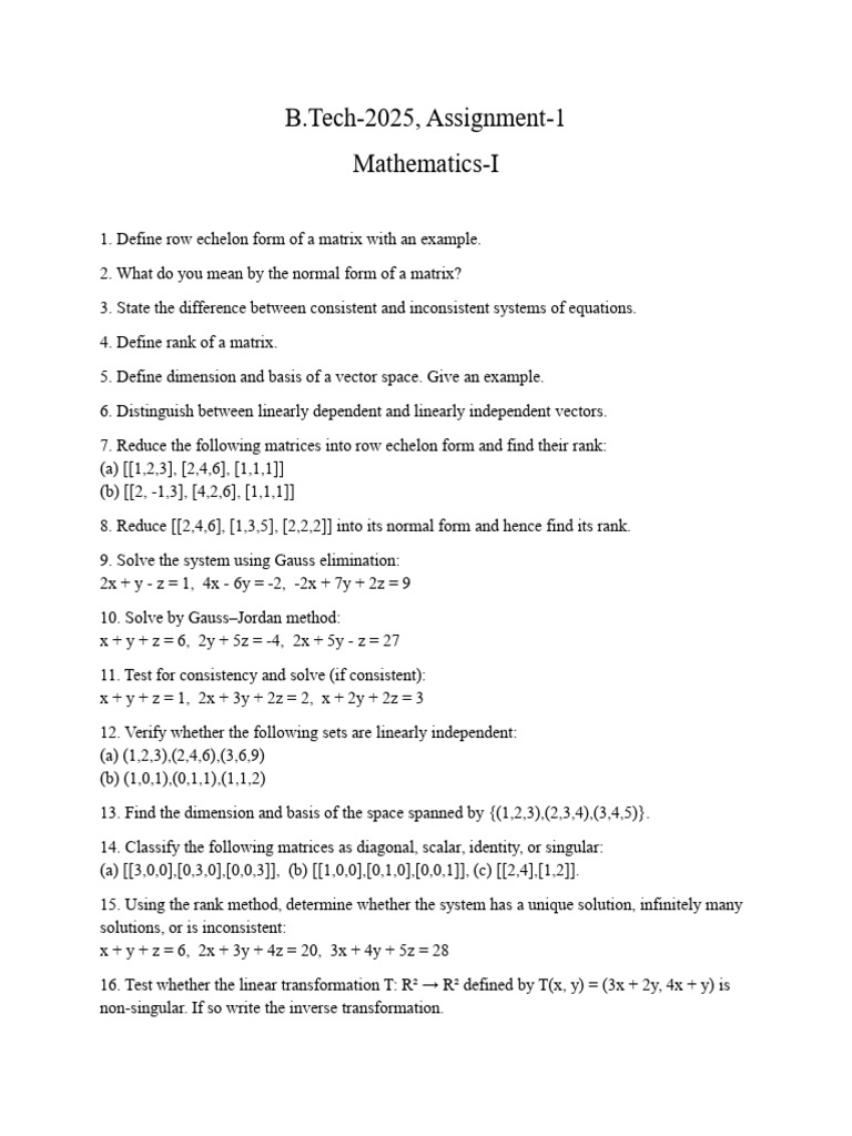 Assinment 1 | PDF