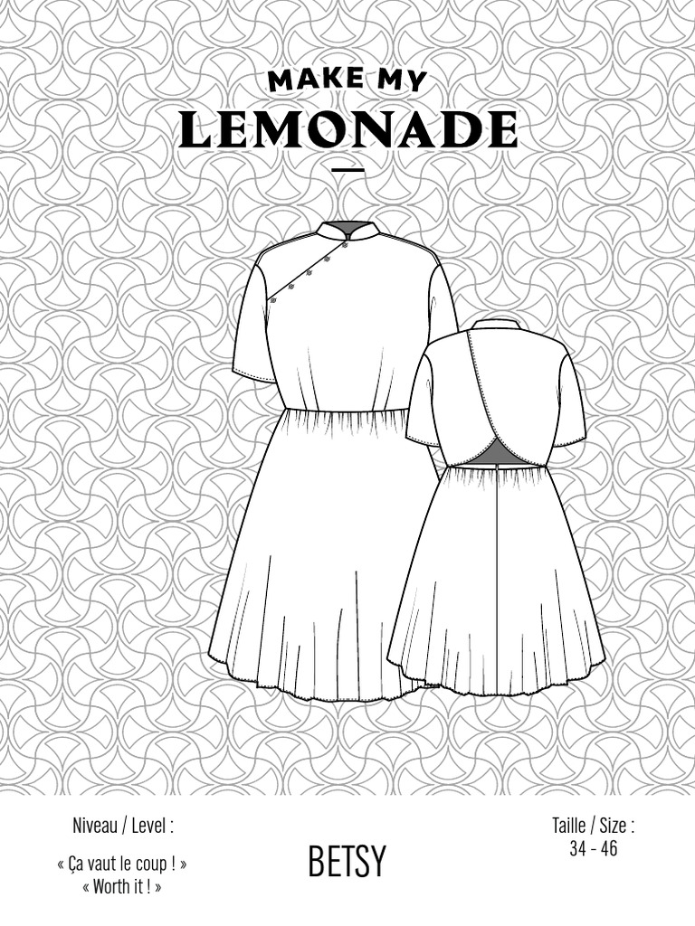Robe Betsy : Patron Couture Élégant | PDF | Arts textiles | Non durable ...