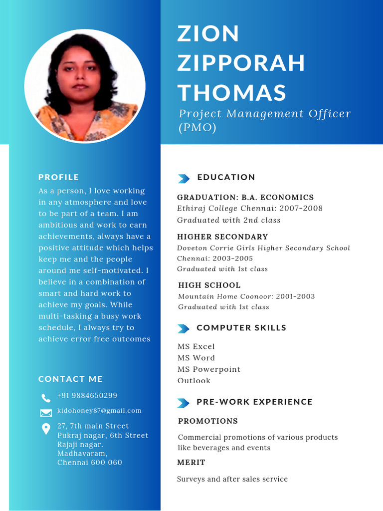 Professional Profile of Zipporah Thomas | PDF