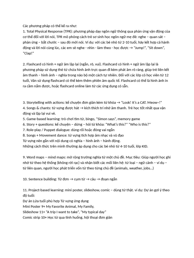 Cac Cach Hoc Tu Vung | PDF