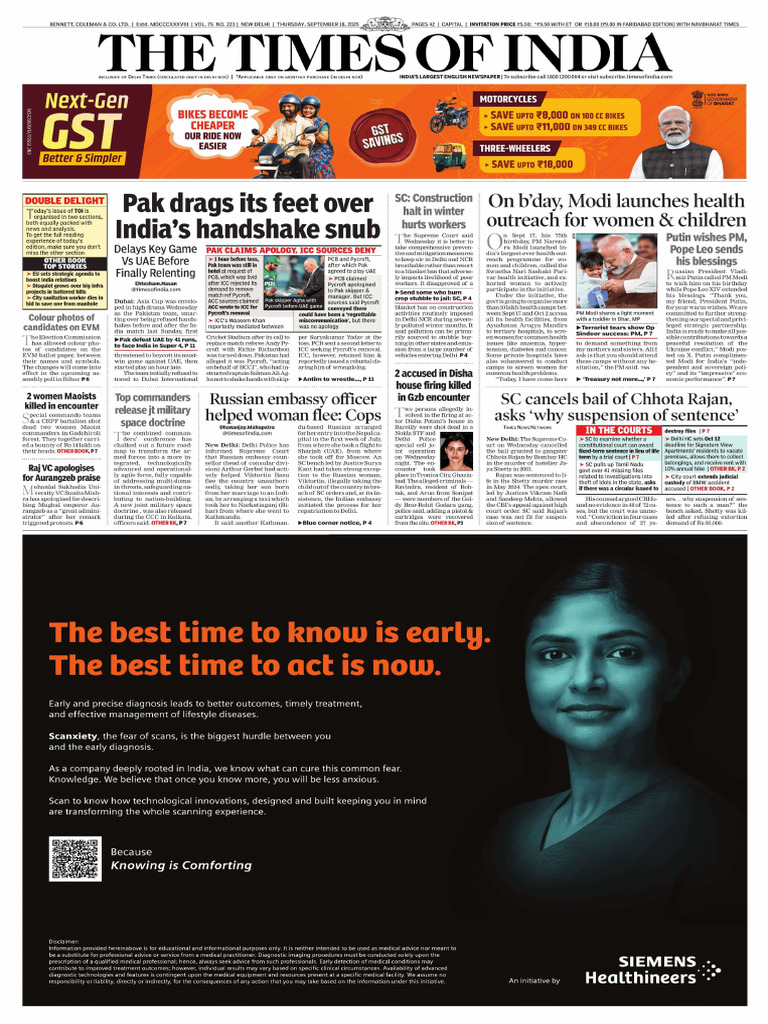 18 September 2025 Times of India | PDF