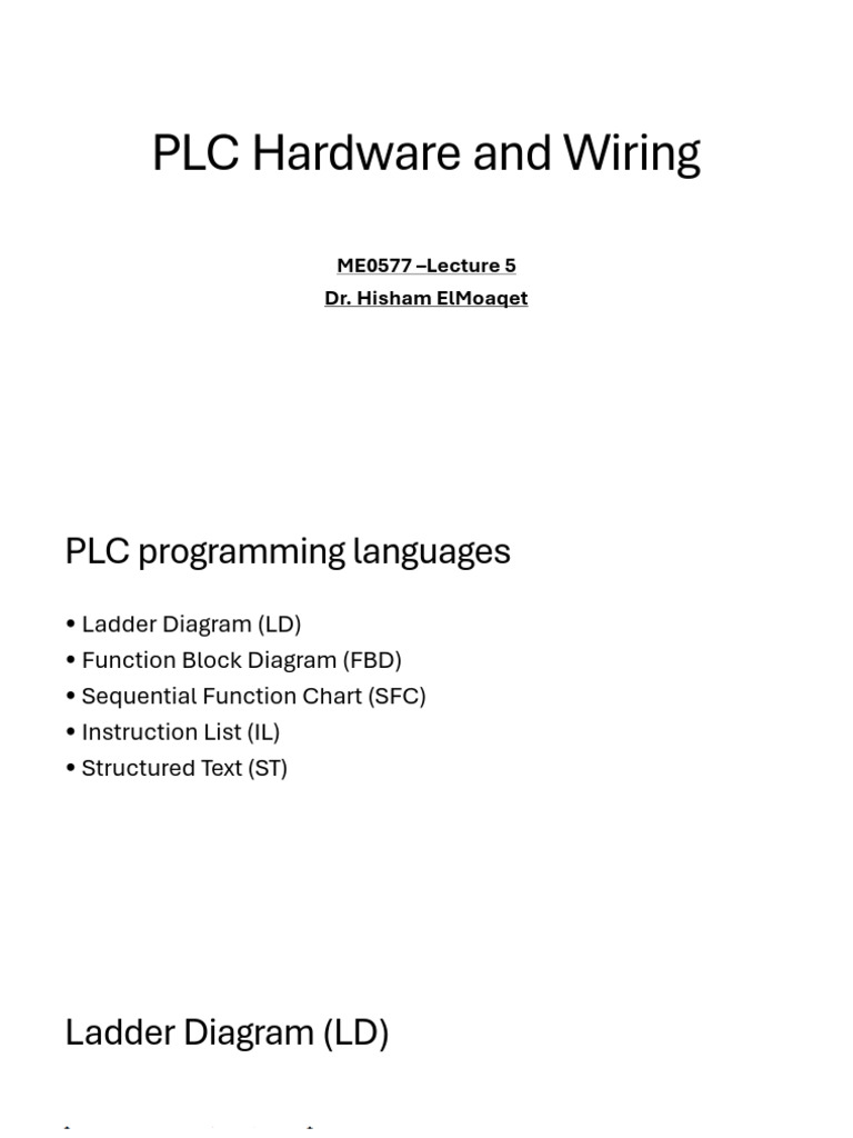 PLC Hardware and Ladder Logic Basics | PDF | Programmable Logic ...