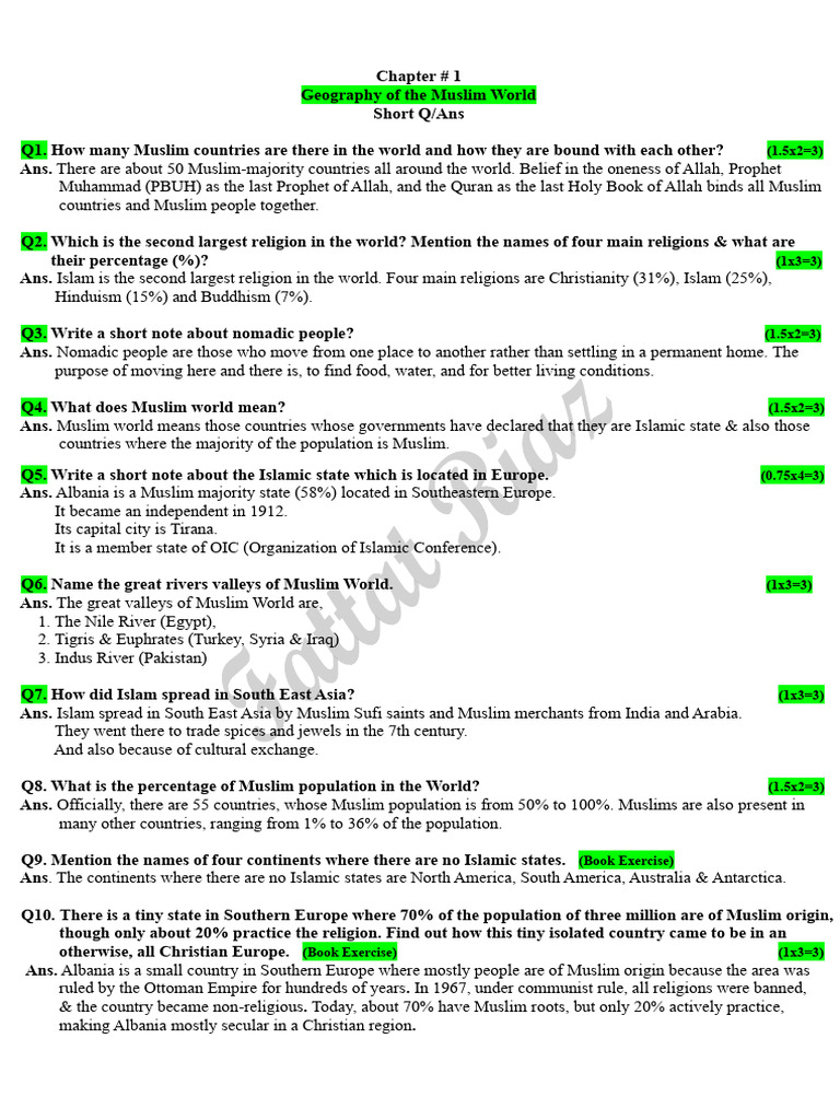 Geography of The Muslim World | PDF | Indus River | Muslim World