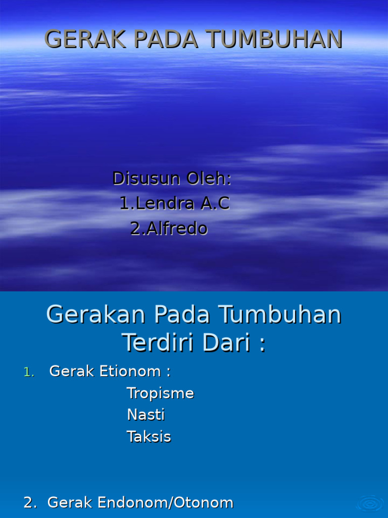 Gerak Pada Tumbuhan, Lendra, Edo | PDF