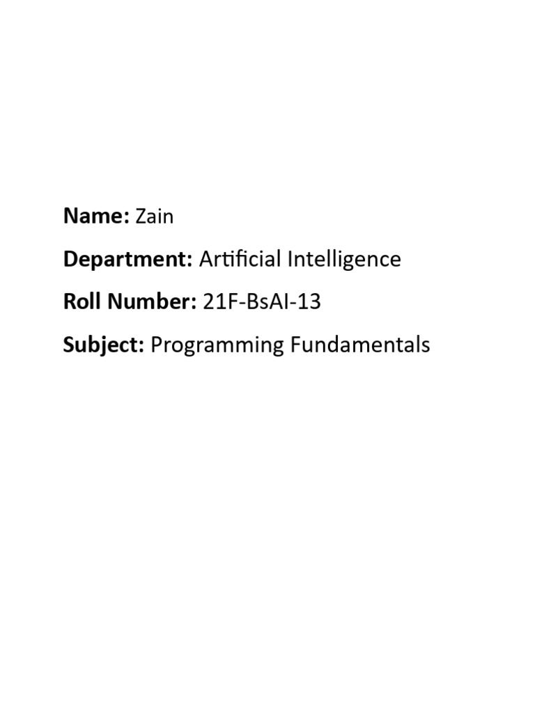 Assignment01 (21f Bsai 13) | PDF | Computer Programming | C++