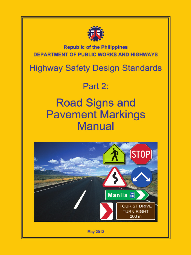 DPWH - Road Signs and Pave Markings Manual | PDF