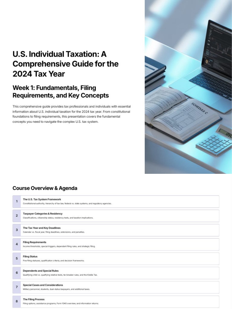 2024 U.S. Individual Taxation Guide | PDF | Taxation In The United ...