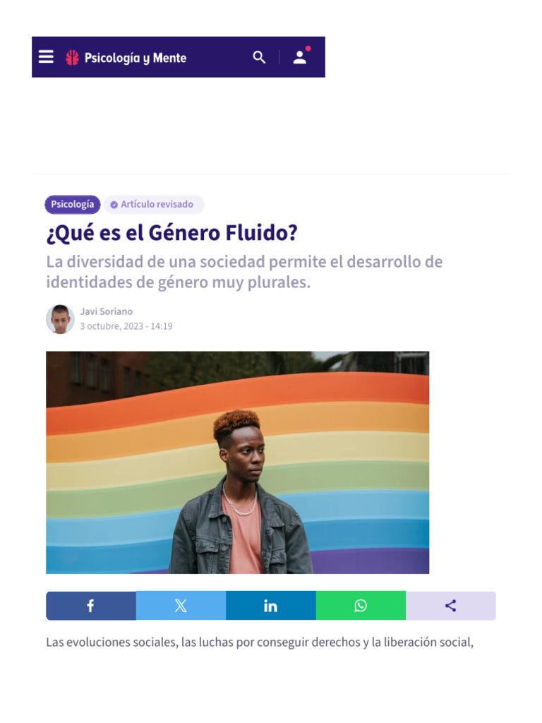 ¿Qué Es El Género Fluido? | PDF | Género | Estudios de género