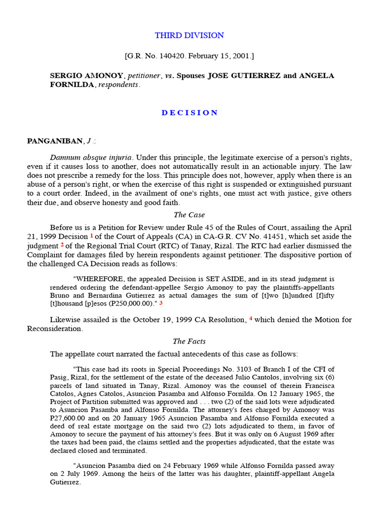 Court Ruling on Demolition Damages Case | PDF | Lawsuit | Appeal