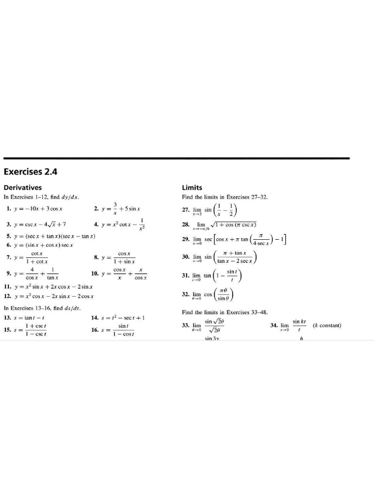 Some Exercises From Section A | PDF