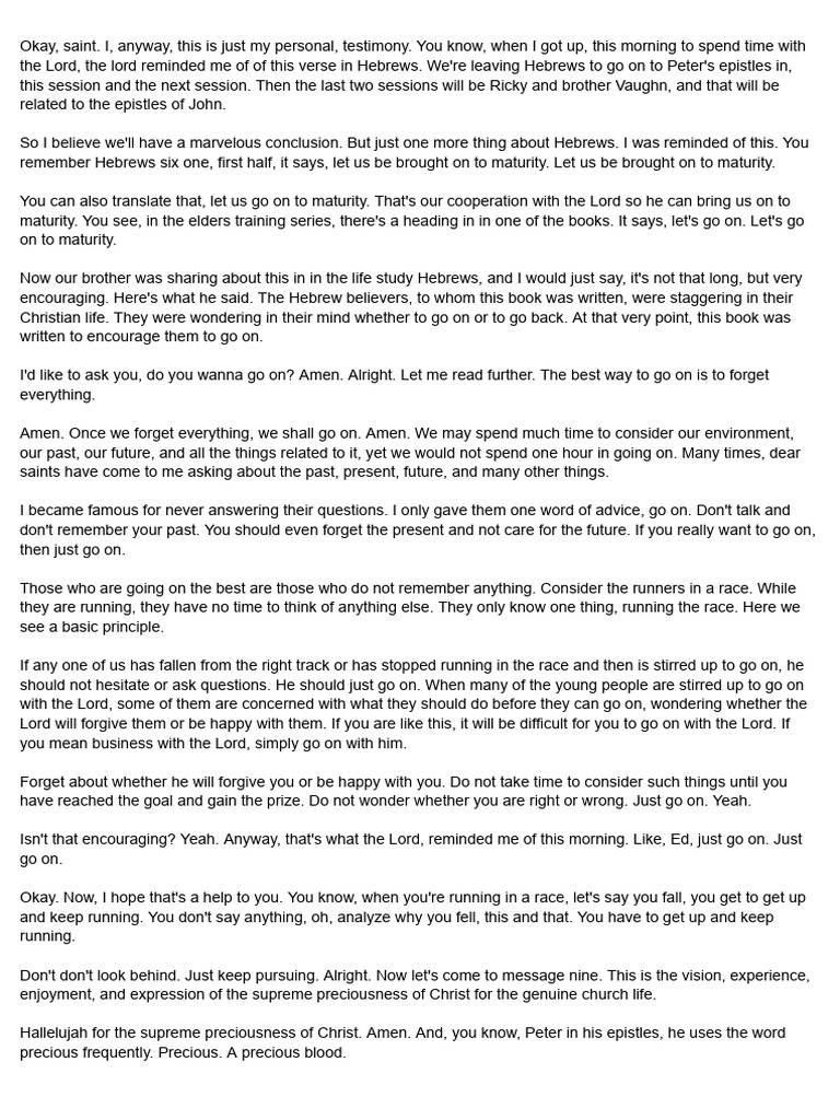Message 9 | PDF | Elijah | Jesus