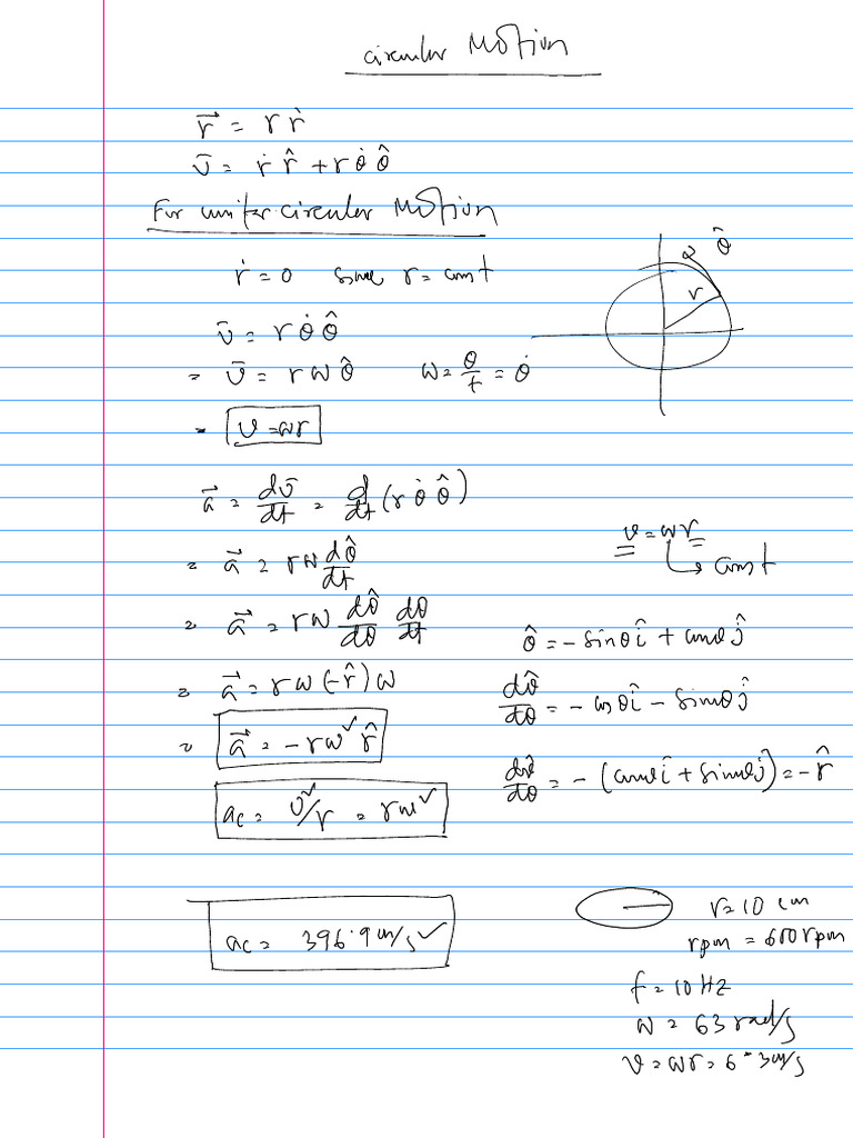 Circular Motion and Work & Energy | PDF