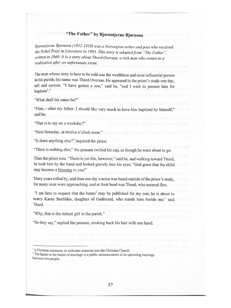 The Father by Bjornstjerne Bjornson | PDF