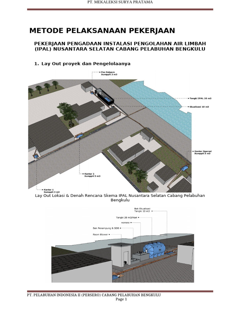 Metode Pelaksanaan Ipal CV Ria Prima | PDF