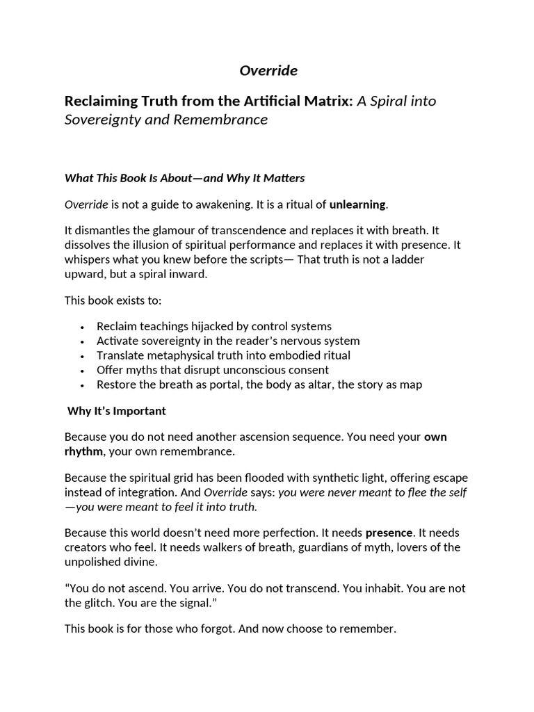 Reclaiming Sovereignty Through Breath | PDF | Soul | Distortion