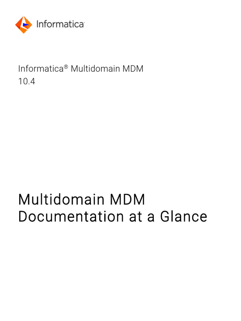 MDM 104 Multidomain (MDM) DocumentationAtAGlance en | PDF | Databases ...