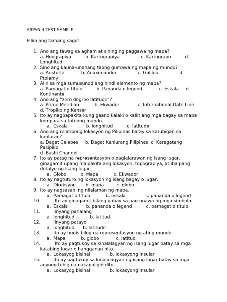 Arpan Sample Test | PDF