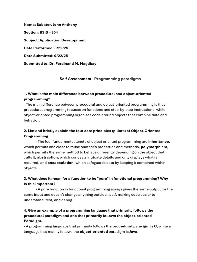 Programming Paradigms Explained | PDF