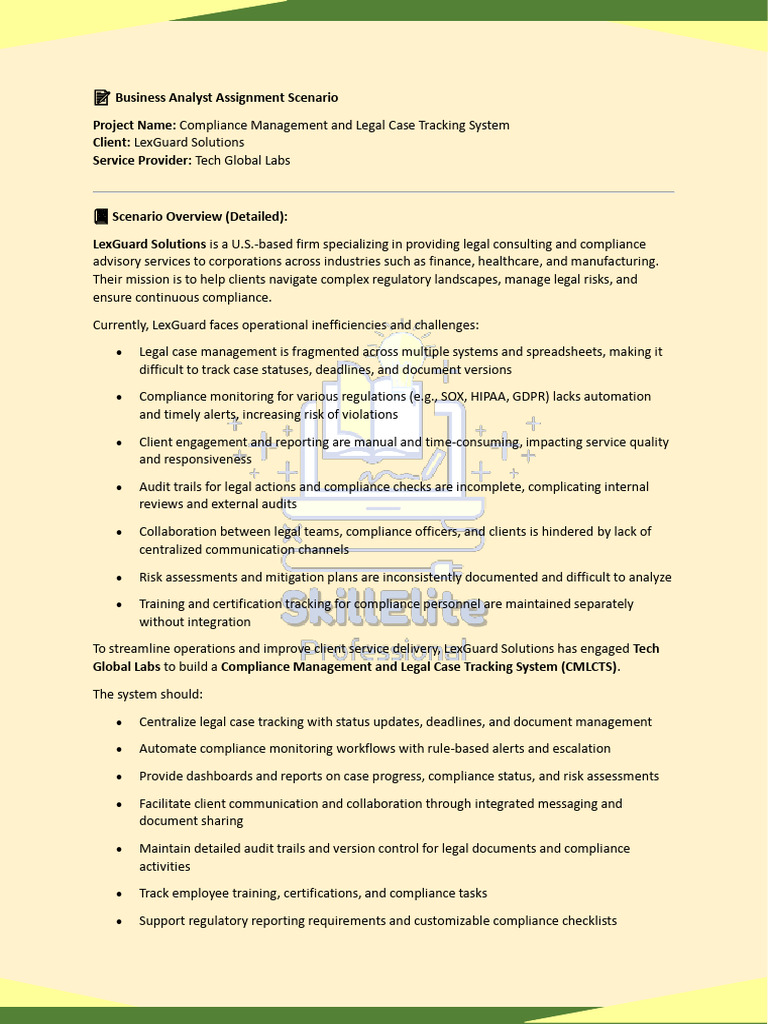 Legal and Compliance Sector Assignment | PDF | Regulatory Compliance ...