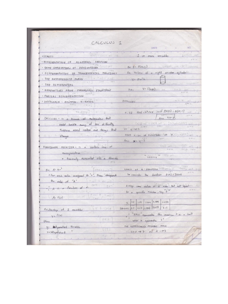 Calculus 1 | PDF