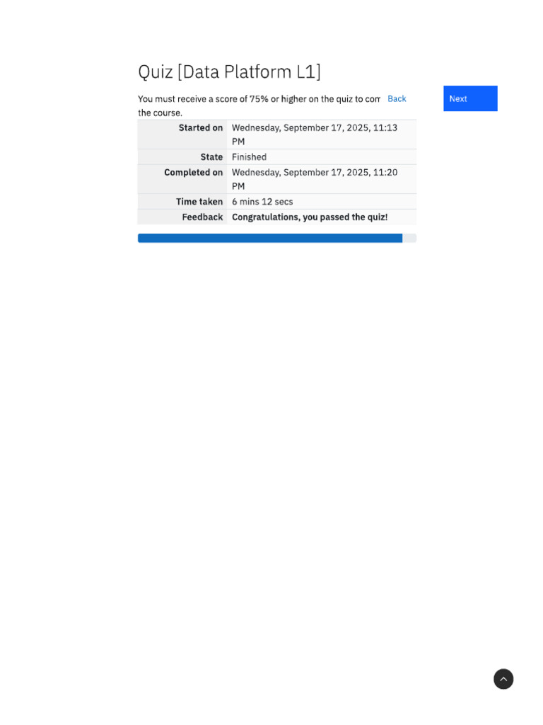 Quiz (Data Platform L1) - v2 Attempt Review | PDF | Artificial Intelligence | Intelligence (AI ...