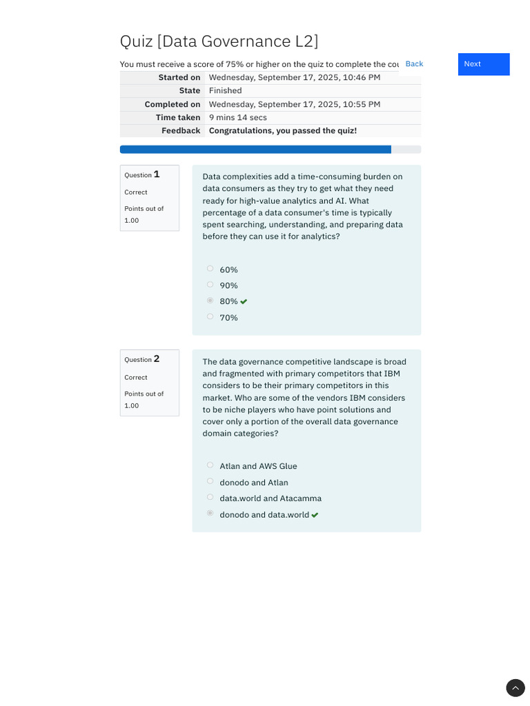 Data Governance Quiz Results and Insights | PDF | Data | Artificial ...