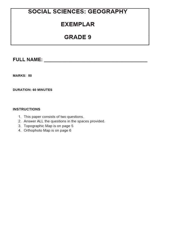 Grade 9 Geography Map Skills Exam | PDF | Human Development Index ...