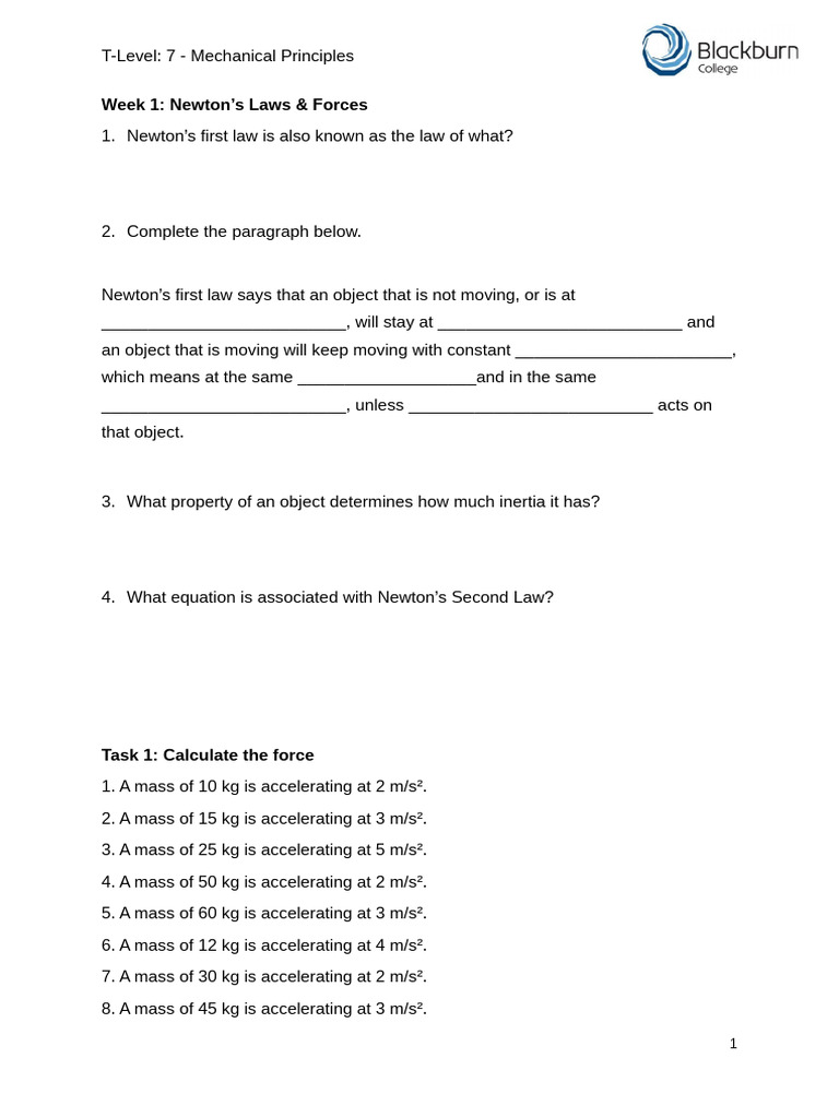 Week 1 - Worksheet | PDF