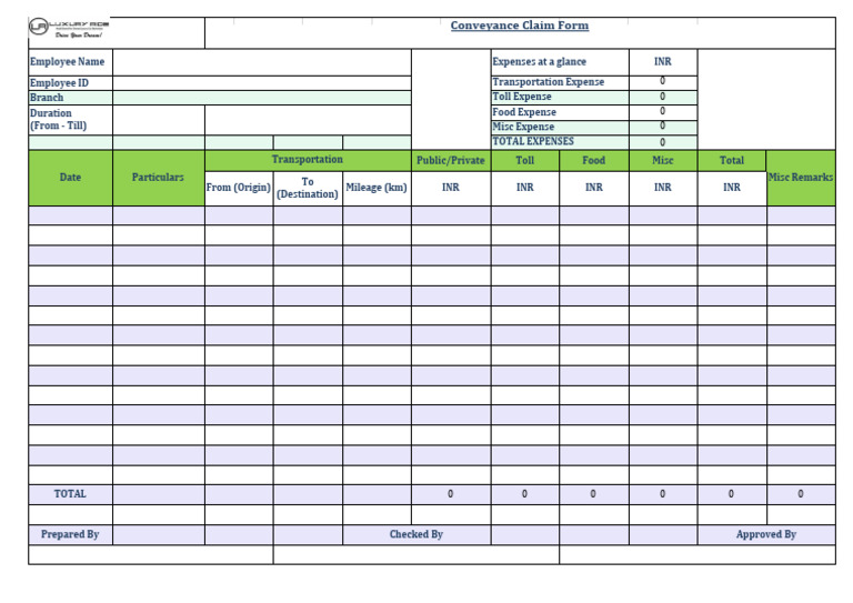 Conveyance Claim Form Overview | PDF