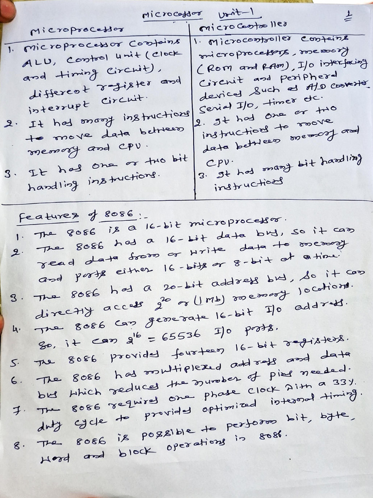 MC UNIT-1 (Written Notes) | PDF