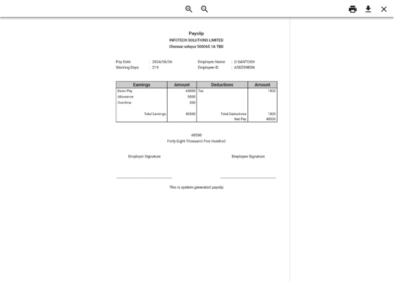 Mobile Payslip Generator App | PDF