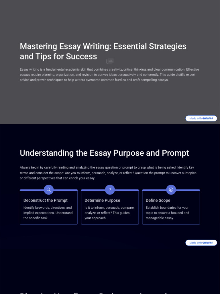 Essay Writing Strategies for Success | PDF