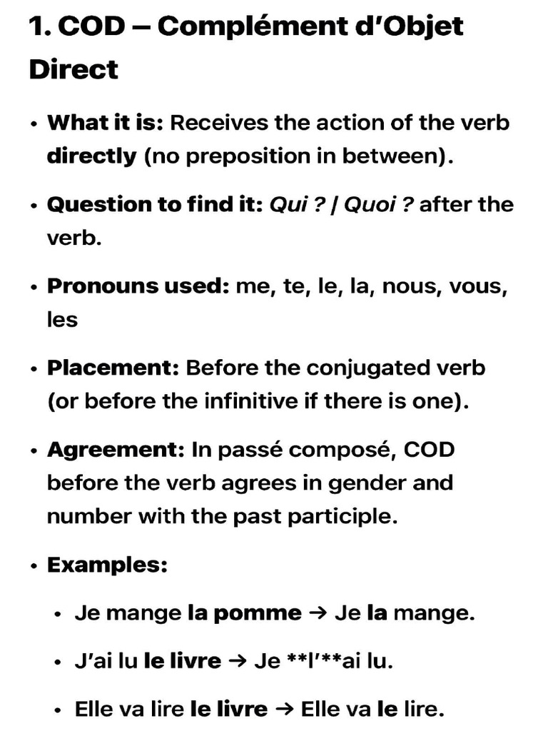 Cod Coi Pronom Tonique | PDF