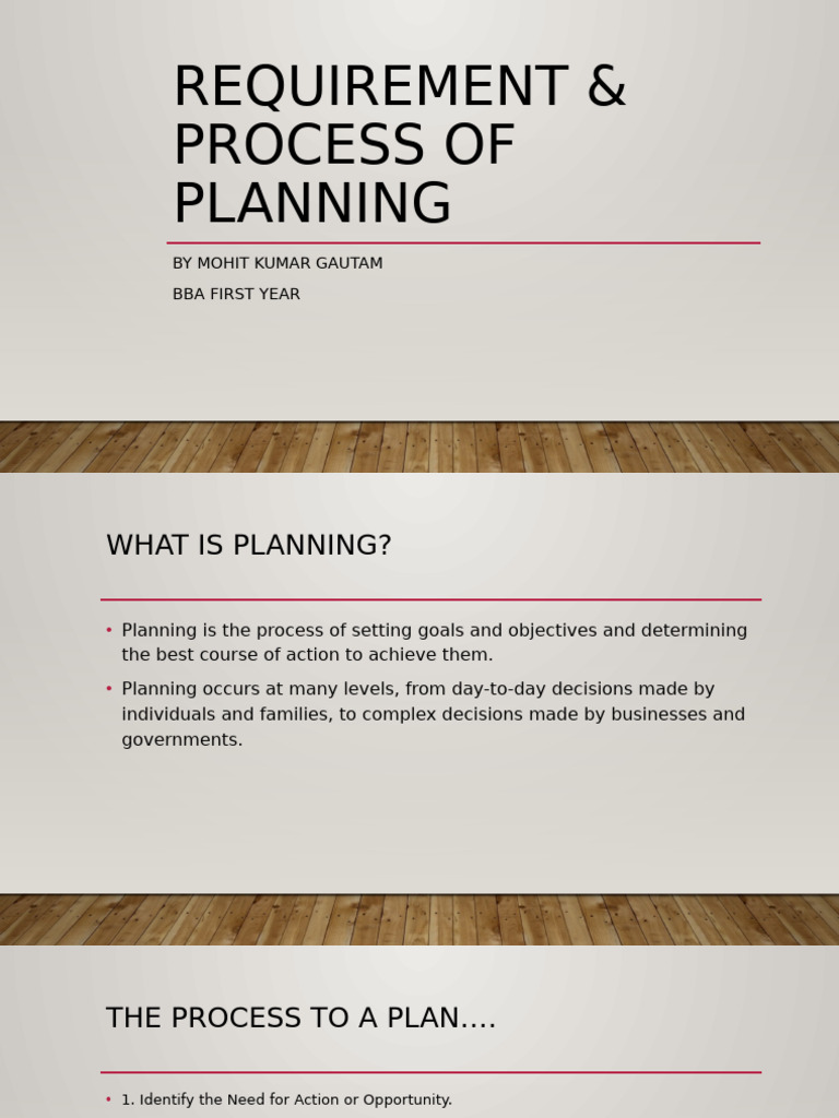 Planning Process and Requirements Guide | PDF