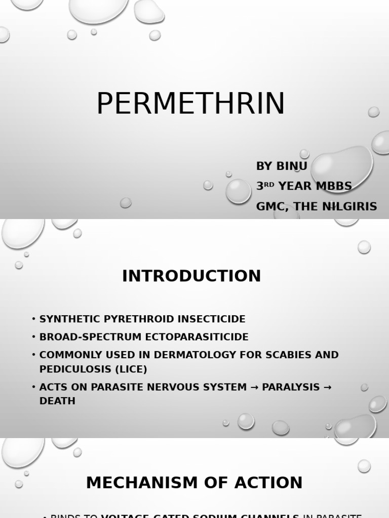 Permethrin: Uses, Mechanism, and Safety | PDF