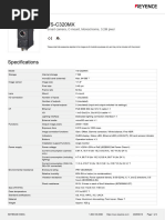 Keyence LM-1100 Data Sheet | PDF | Power Supply | Imaging