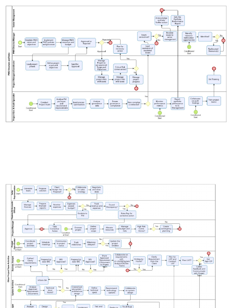 PMO Process Flow Diagrams | PDF