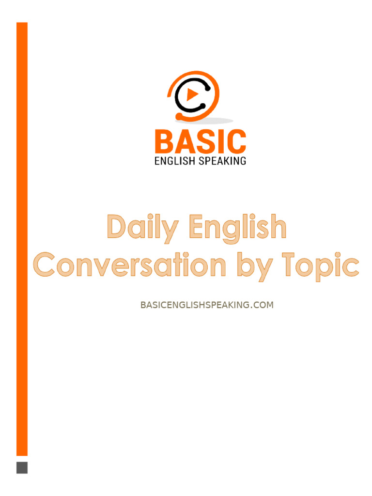 Basic English Speaking Topics Guide | PDF | Traffic | Hotel