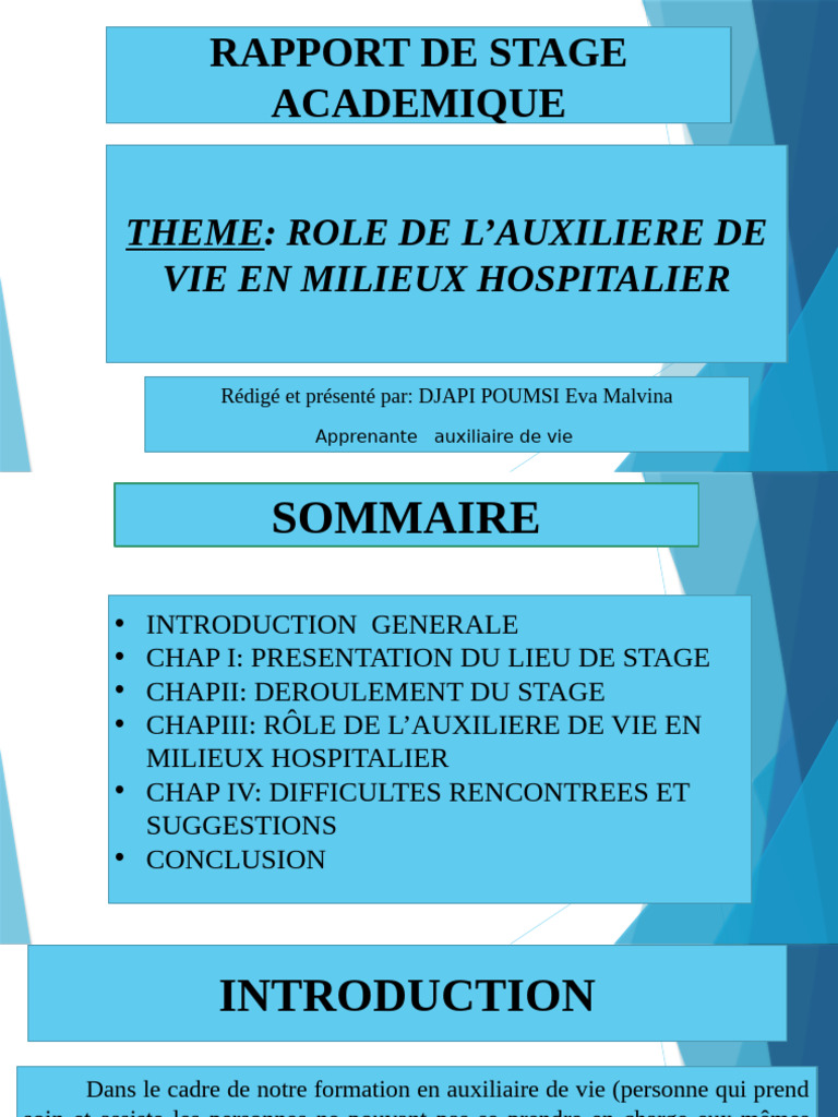 Rôle de l'Auxiliaire de Vie en Milieu Hospitalier | PDF | Hôpital ...